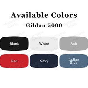 Editable Gildan 5000 Color Chart, All 70 Colors, Gildan G500 Color ...
