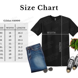 Editable Gildan 64000 Mockup | G640 Canva Template, Includes Front ...