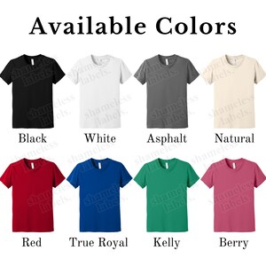 Editable Bella Canvas 3001Y Color Chart & Size Chart, Canva Template ...