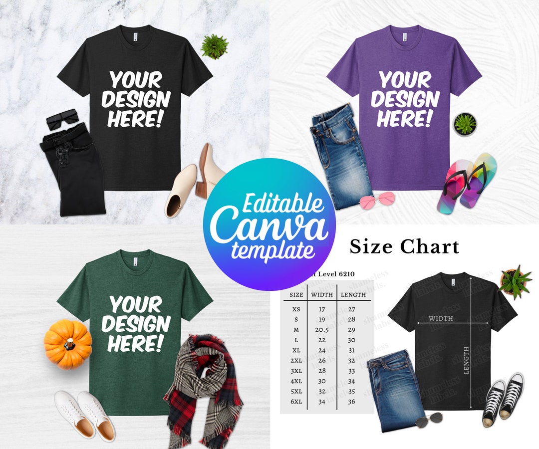 Editable Next Level 6210 Mockup, Canva Template, N6210 Mockup Template ...