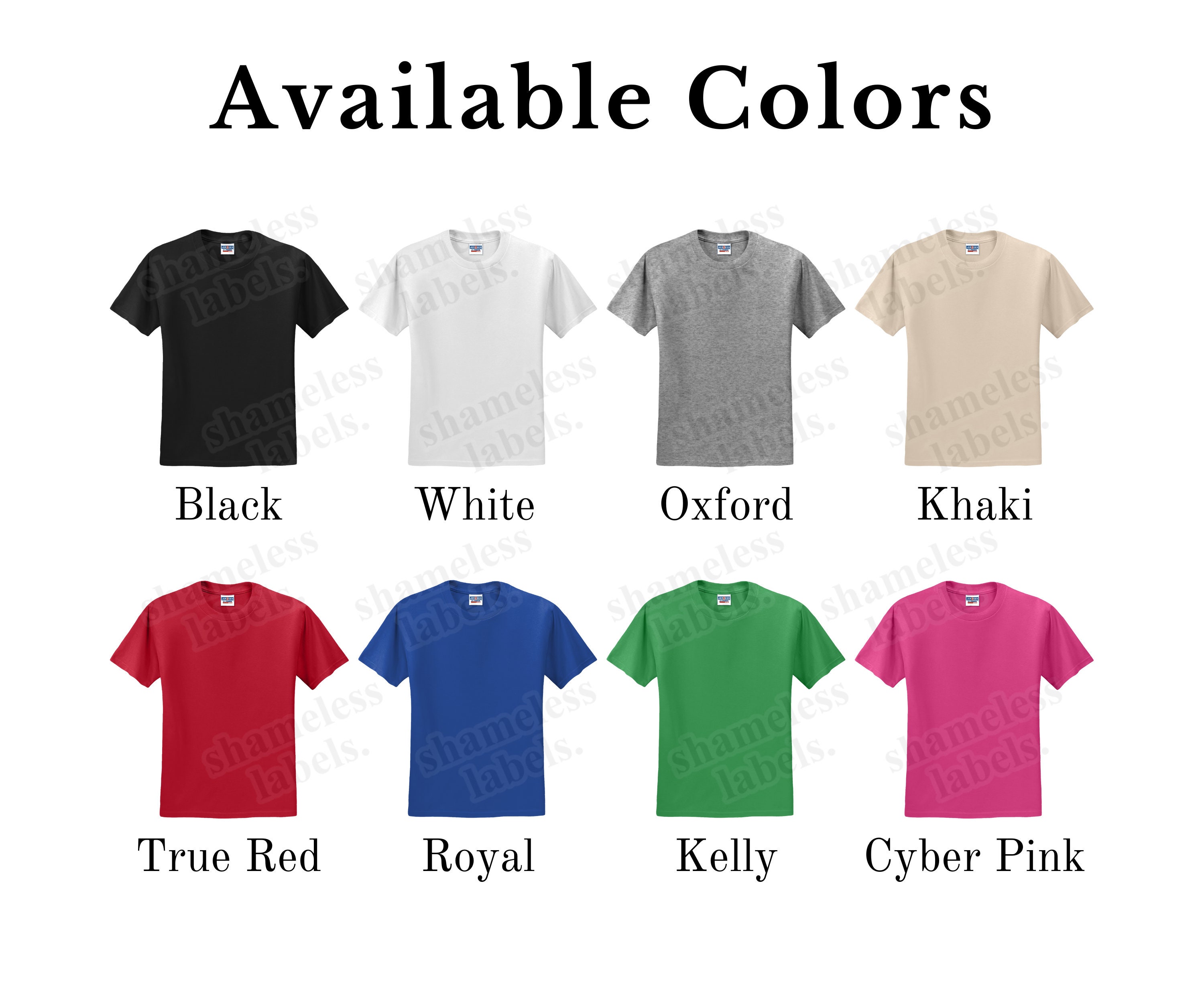 Editable Jerzees 29M Color Chart & Size Chart, Canva Template, 29M ...
