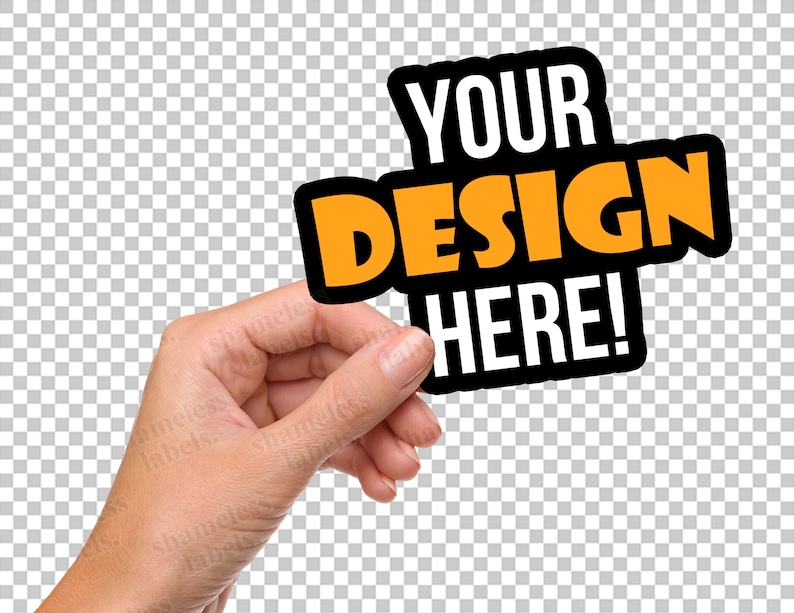 Hand Holding Sticker Mockup Finger Holding Sticker PNG - Etsy