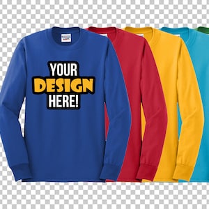 Jerzees 29LS Front and Back Mockup Bundle, T-shirt Mockup PNG, 29LS ...