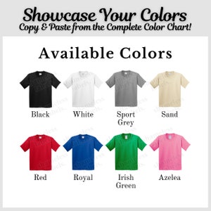 Gildan 5000B Color Chart & Size Chart, Editable Canva Template, G500B ...