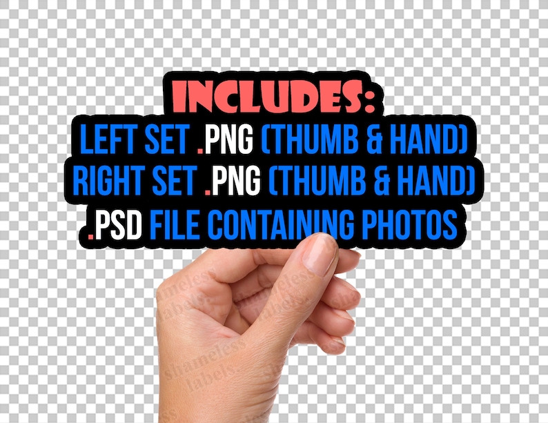 Hand Holding Sticker Mockup Finger Holding Sticker PNG - Etsy