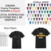 Editable Gildan 2000 Color Chart & Size Chart, Canva Template, G200 ...
