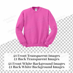 Jerzees 562M PNG Mockup Bundle, Transparent + White Backgrounds, All 41 ...