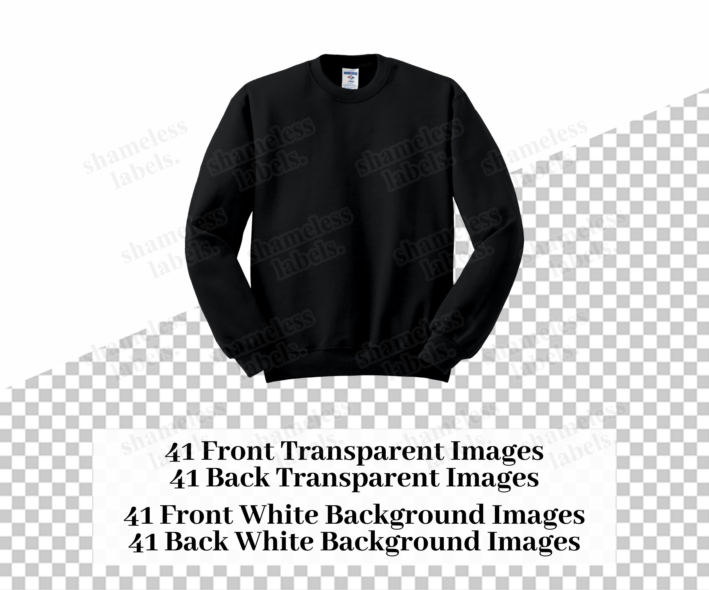 Jerzees 562M PNG Mockup Bundle, Transparent + White Backgrounds, All 41 ...