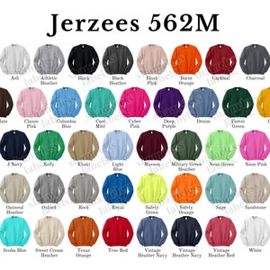 Editable Jerzees 562 Color Chart & Size Chart, Canva Template, Jerzees ...
