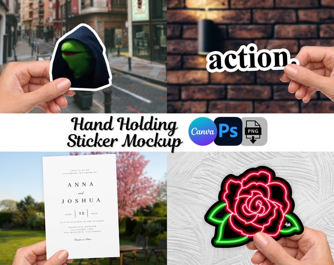 Hand Holding Sticker Mockup | Decal Mockup, Cute Sticker Mockups ...
