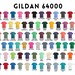 Editable Gildan 64000 Color Chart, Canva Template, G640 Color Chart ...
