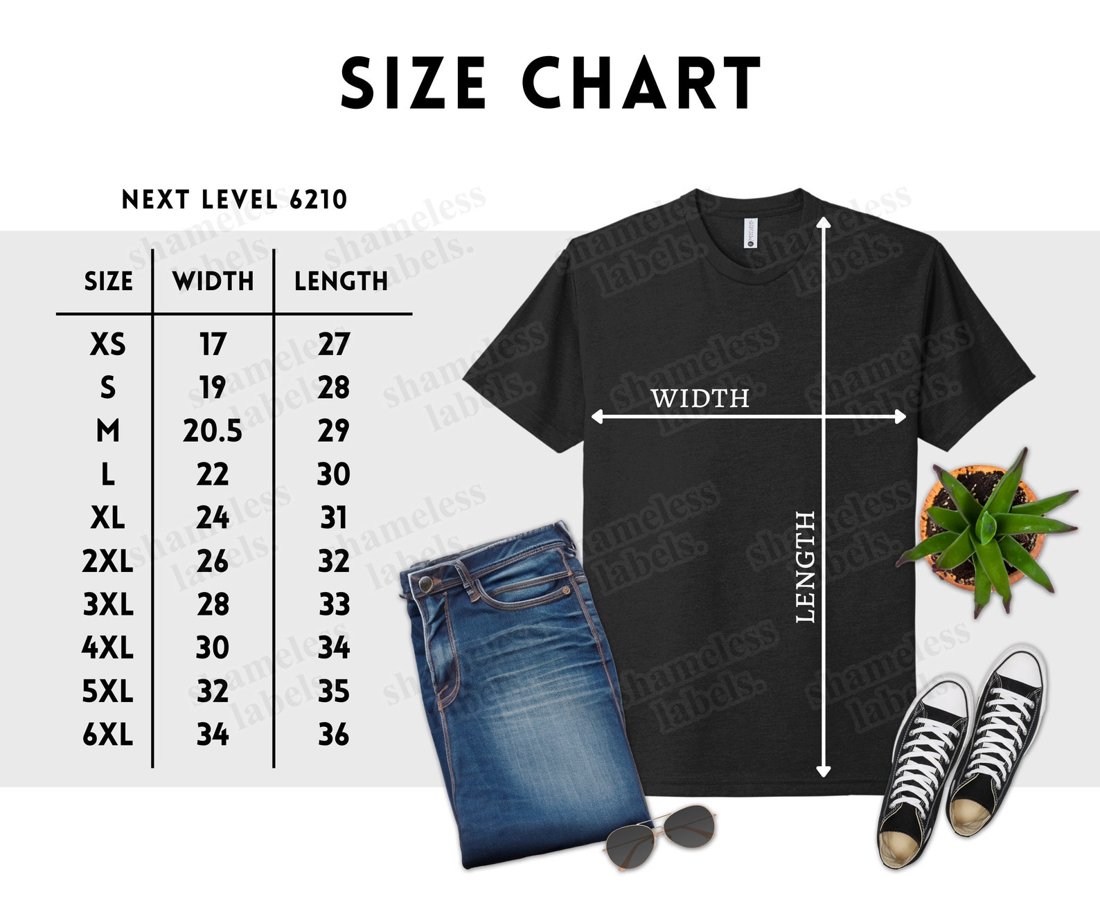 Editable Next Level 6210 Color Chart, Canva Template, N6210 Color Chart ...