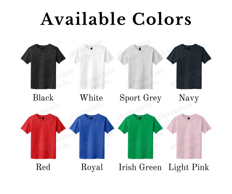 Editable Gildan 64000B Color Chart & Size Chart, Canva Template, G640B ...