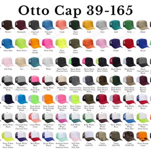 Editable Otto Cap 39-165 Color Chart & Size Chart, Hat Canva Template ...