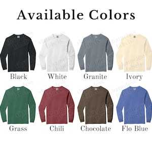 Editable Comfort Colors 6014 Color Chart & Size Chart, Canva Template ...