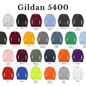 Editable Gildan 5400 Mockup, Canva Template, G5400 Long Sleeve T-shirt ...