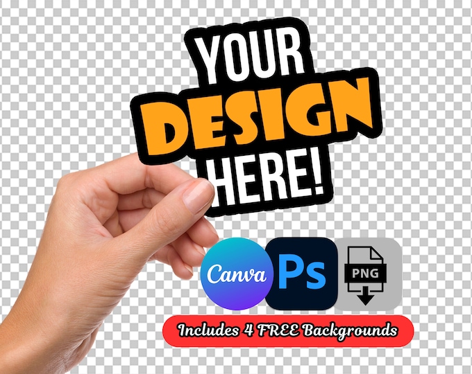 Hand Holding Sticker Mockup | Decal Mockup, Cute Sticker Mockups ...