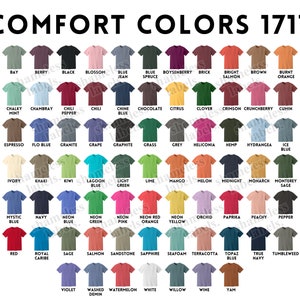 Editable Comfort Colors 1717 Color Chart, Canva Template, C1717 Color ...