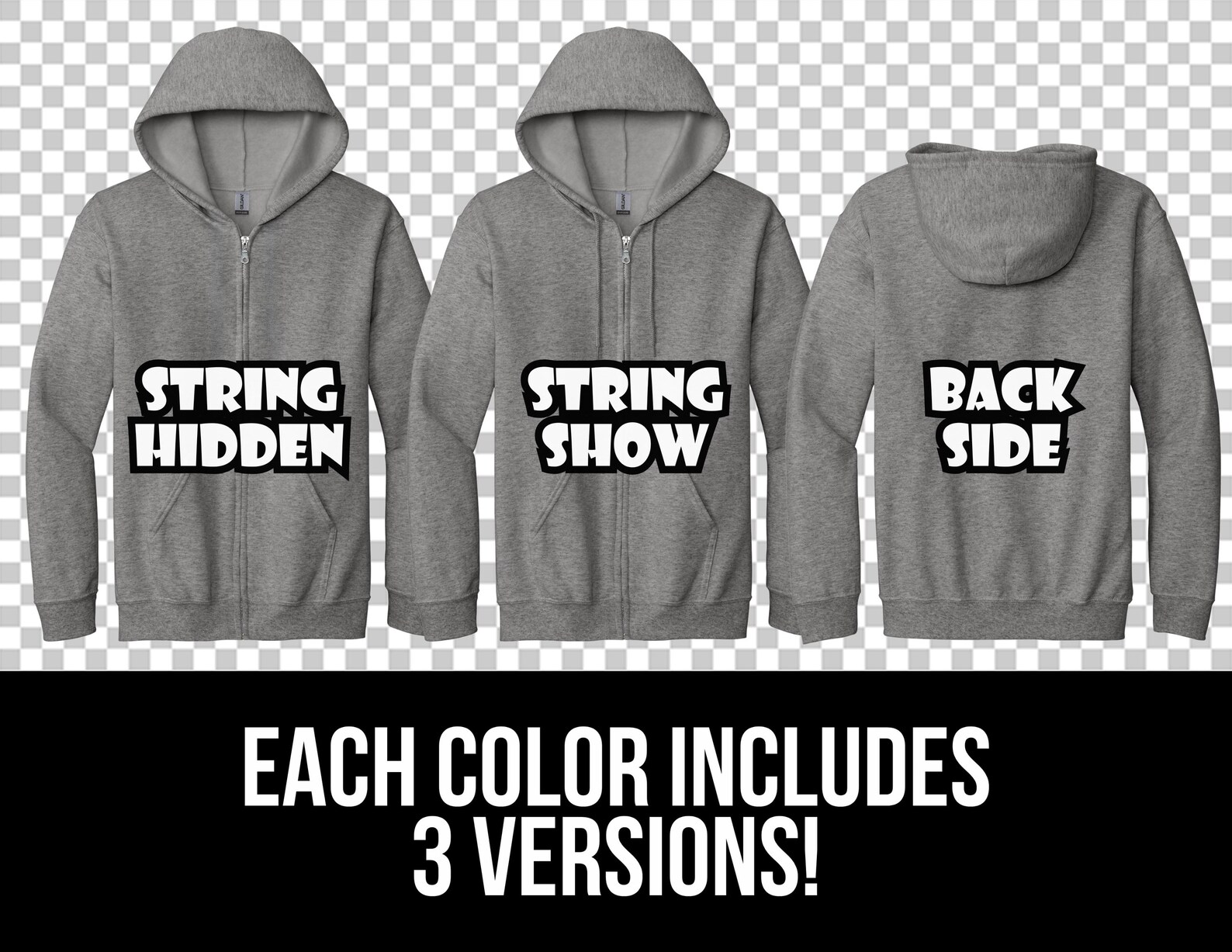 Gildan 18600 Front and Back Mockup Bundle, Zip Hoodie Mockup, G186 ...