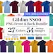 Editable Gildan 64000 Color Chart & Size Chart, Canva Template, G640 ...