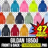 Editable Gildan 18600 Color Chart, 18600 Mockup, Gildan Zip Hoodie ...