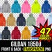 Editable Gildan 18600 Color Chart, 18600 Mockup, Gildan Zip Hoodie ...