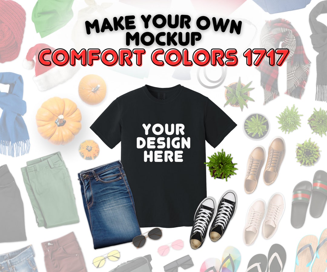 Editable Comfort Colors 1717 Mockup | C1717 Canva Template, Includes ...