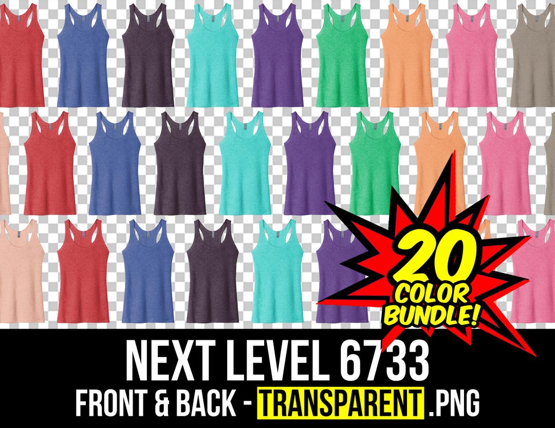 Next Level 6733 Front and Back Mockup Bundle, Women's Triblend ...