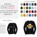 Editable Gildan 2400 Color Chart & Size Chart, Canva Template, G240 ...