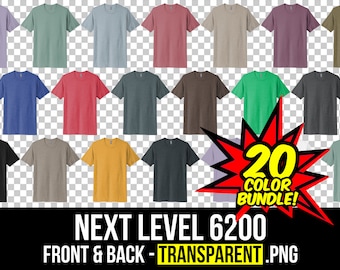 Jerzees 21M Front and Back Mockup Bundle, T Shirt Mockup PNG, 21M ...