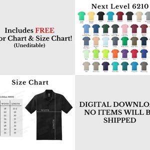 Next Level 6210 PNG Mockup Bundle, Transparent + White Backgrounds, All ...
