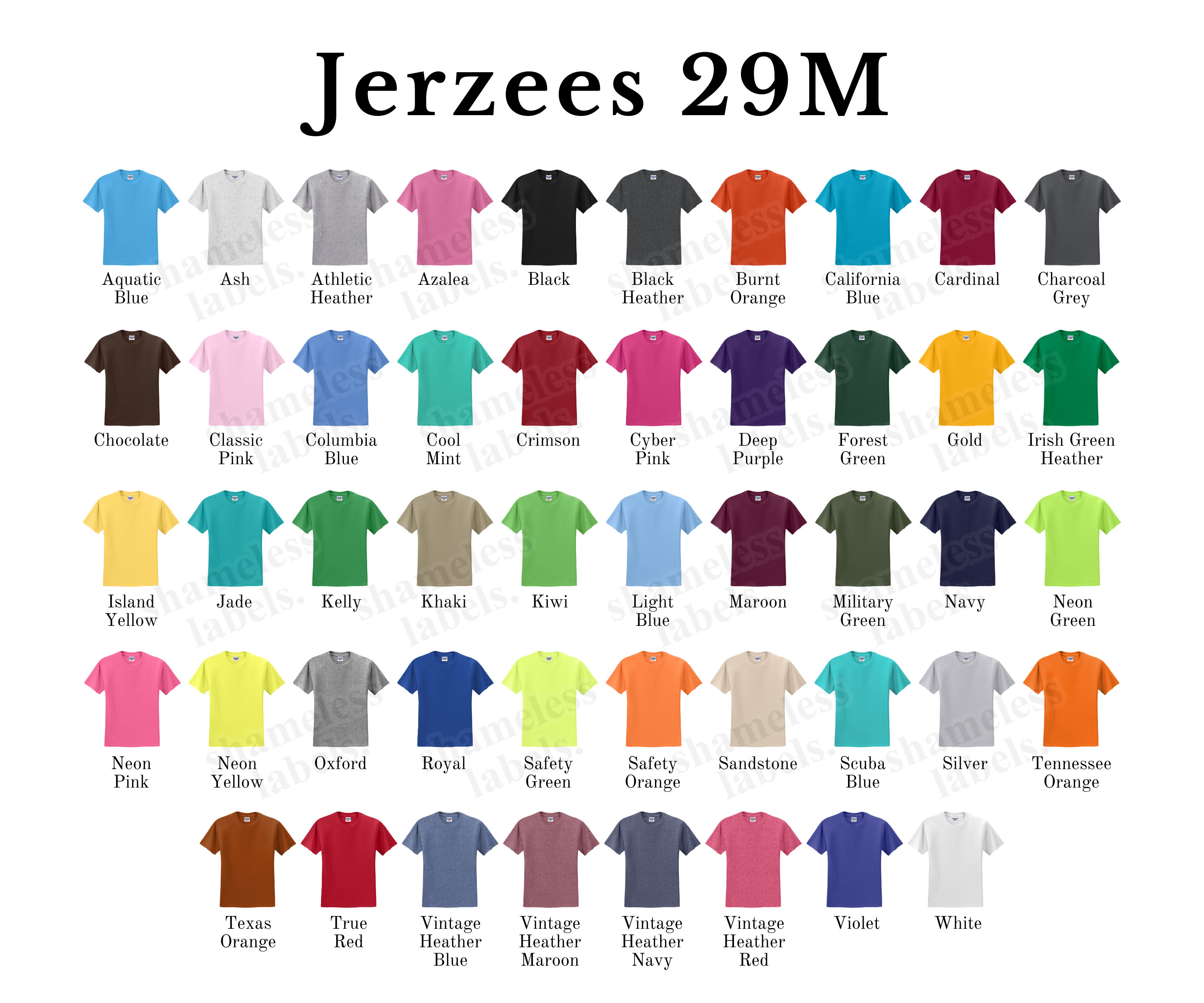 Jerzees 29M Front and Back Flat Lay Mockup Bundle, Transparent + White ...
