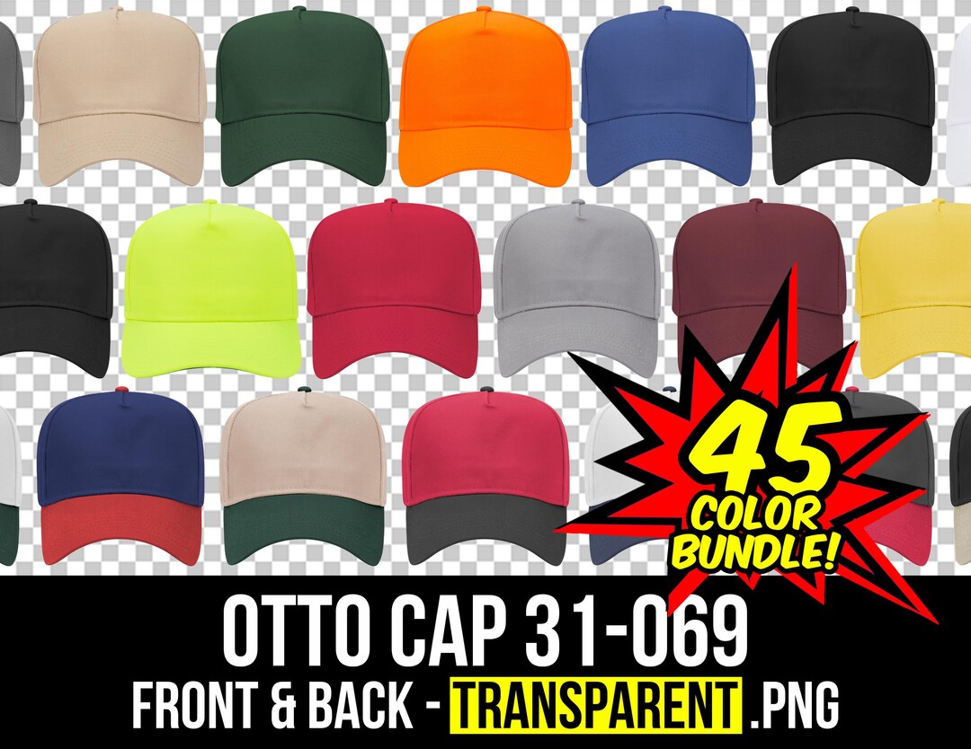 Otto Cap 31-069 Mockup Bundle, 5 Panel Baseball Cap Mockup, Otto Cap ...