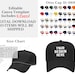 Editable Otto Cap 31-069 Color Chart & Size Chart, Hat Canva Template ...