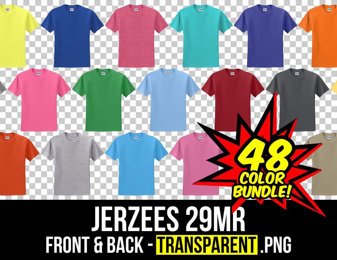 Jerzees 29MR Front and Back Mockup Bundle, Jerzees 29MR Mockup PNG ...