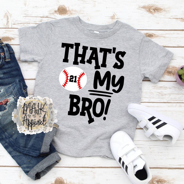 Thats My Brother Baseball Shirt - Etsy