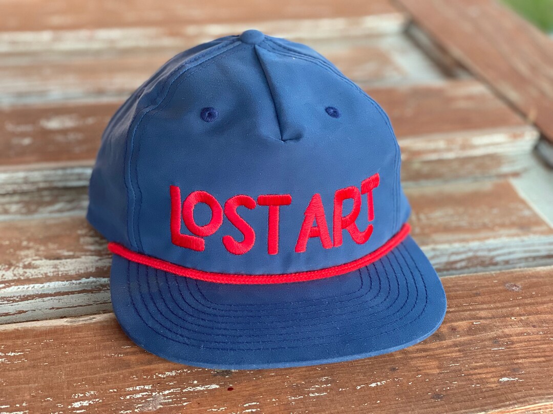 LOST ART Captain's Hat - Navy W/ Red Rope - Etsy