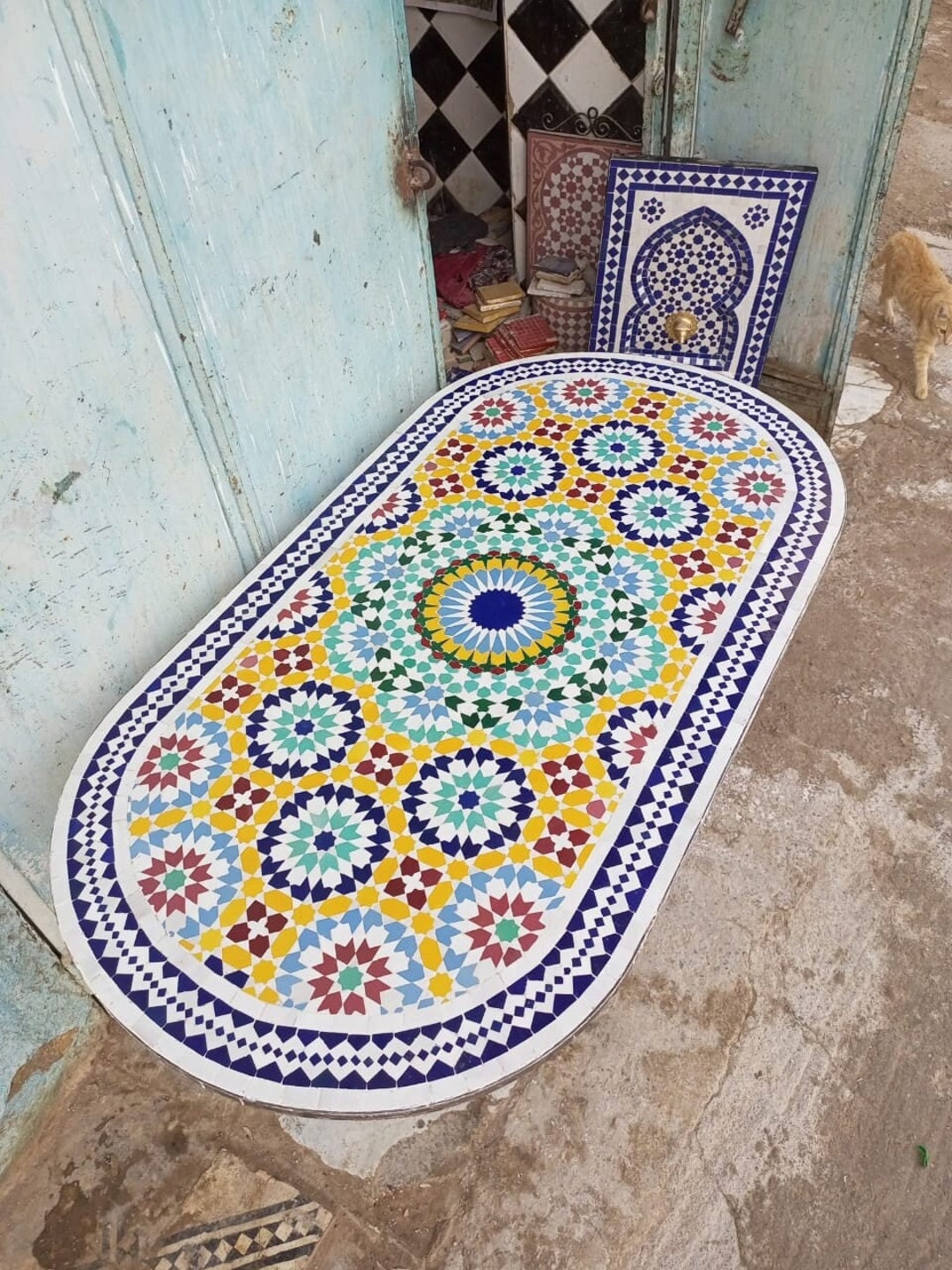 Beautiful Moroccan Ceramic Handcraft Multicolor Table - Etsy
