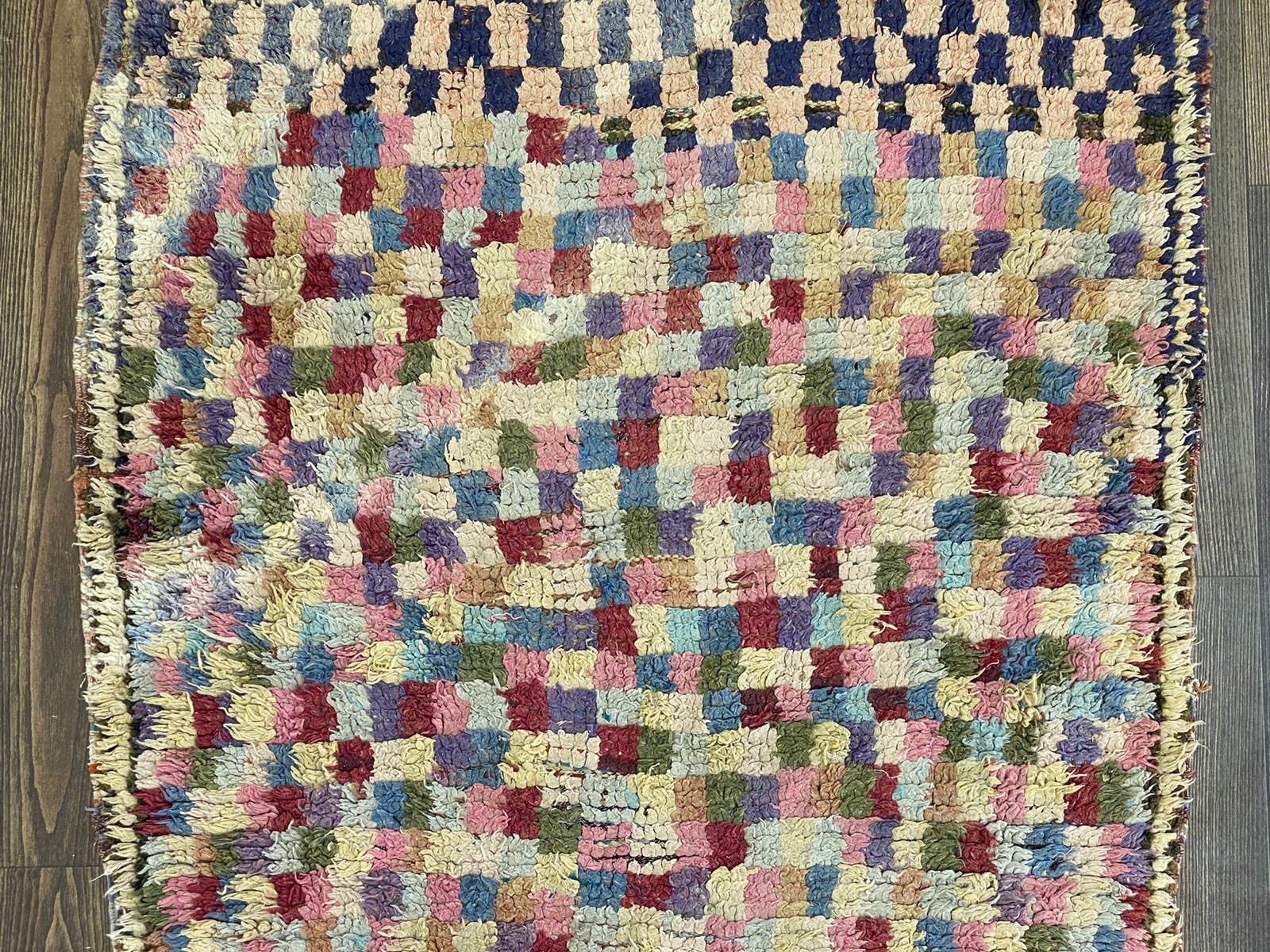 Berber Vintage Handwoven Checker Area Rug Moroccan Office - Etsy