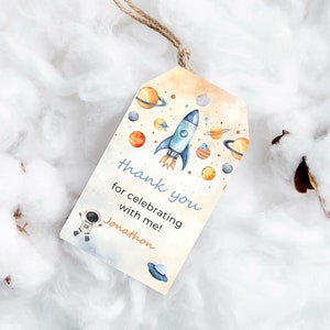 PRINTED Space Gift Tags-birthday Favor Tags-printed Tags-astronaut Tag ...
