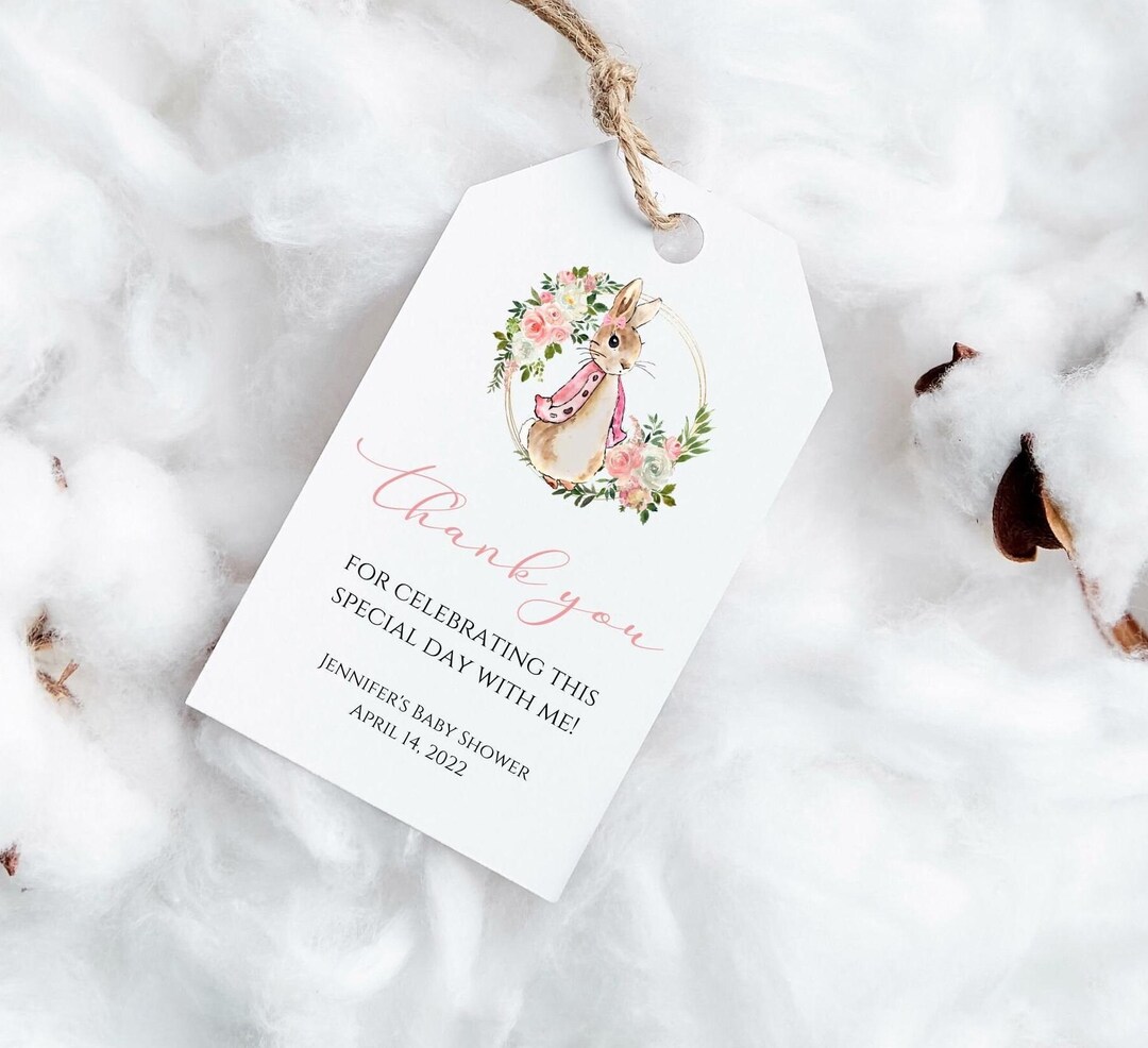 PRINTED Peter Rabbit Favor Tags-birthday Favor Tags-baby Shower Peter ...