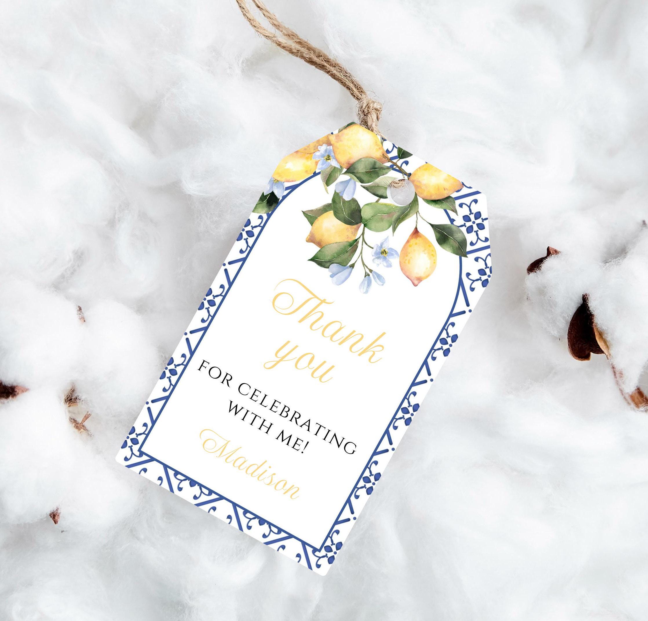 PRINTED Lemon Thank You Tags-favor Tags-printed Tags-bridal Shower Tags ...