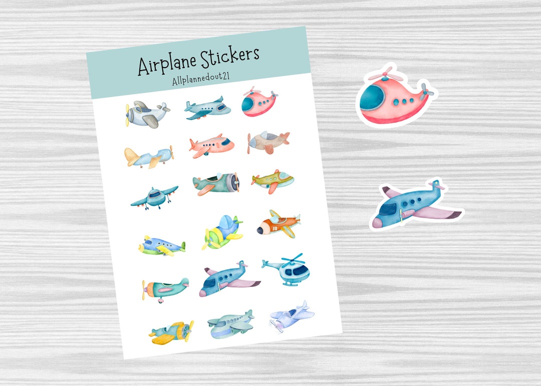 Airplane Stickers-planner Stickers-plane Sticker Sheet-airplanesticker ...