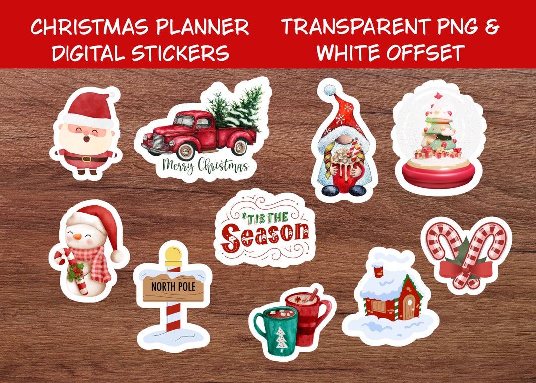Planner Stickers-christmas Planner Stickers-digital Planner Stickers ...