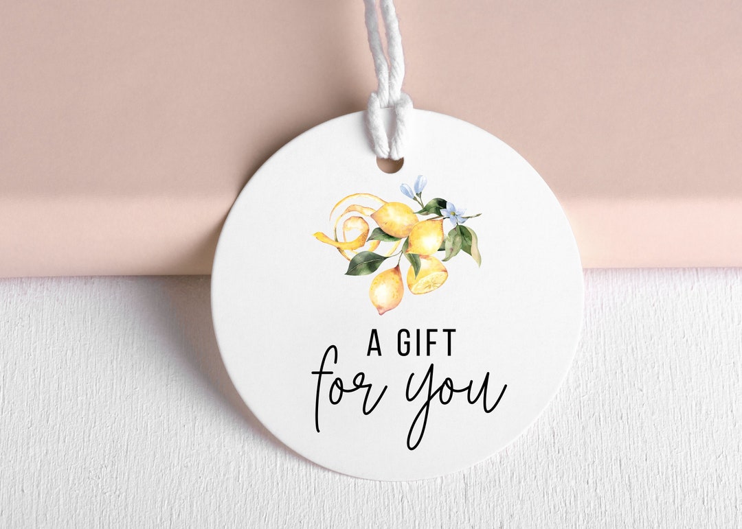 PRINTED Gift Tags-birthday Favor Tags-lemon Printed Tags-bridal Shower ...