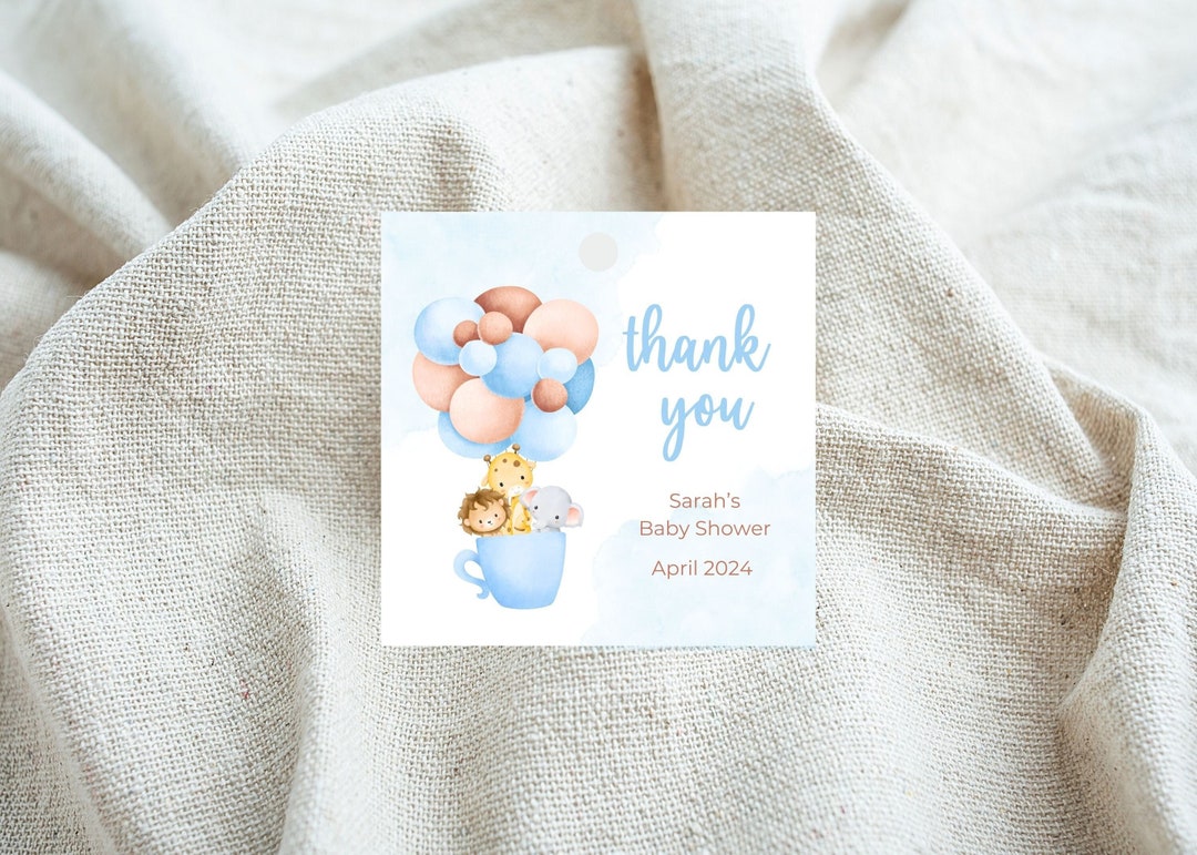 PRINTED Gift Tags-birthday Favor Tags-baby Animals Printed Tags-baby ...
