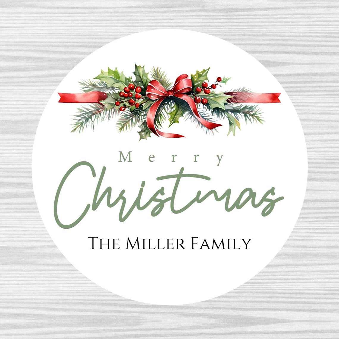 PRINTED Christmas Stickers-personalized Christmas Gift Labels-christmas ...