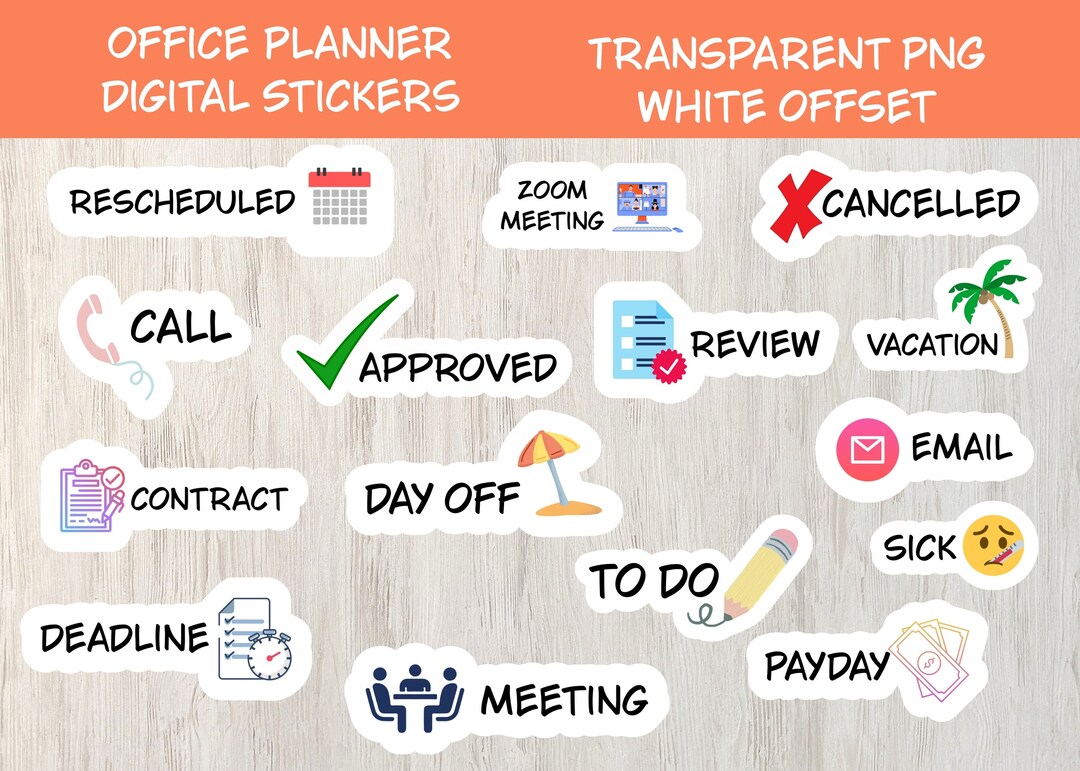 Planner Work Stickers-office Planner Stickers-digital Stickers-office ...