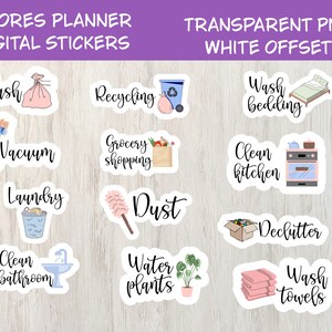 Planner Sticker Chores Digital-digital Planner Stickers-planner ...