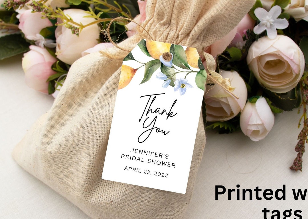 PRINTED Lemon Favor Tags-lemon Thank You Tags-bridal Shower Tags ...